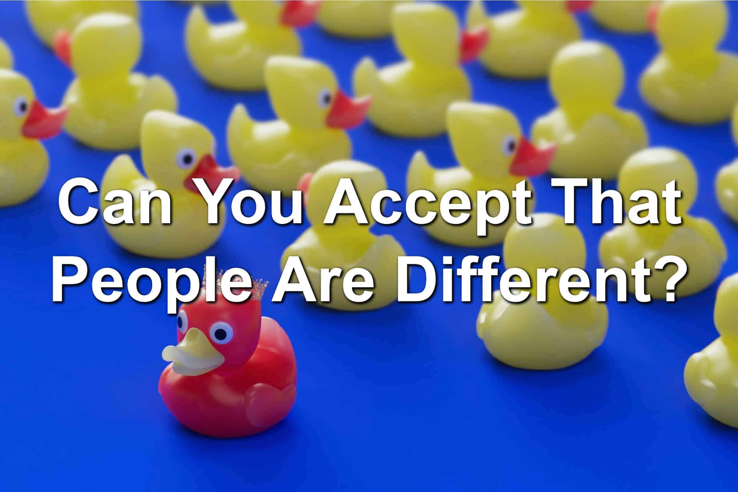 Can You Accept That People Are Different?